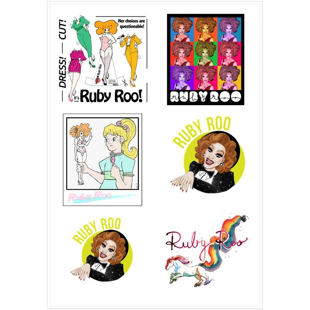 RUBY ROO MULTI STICKER SHEET – dragqueenmerch