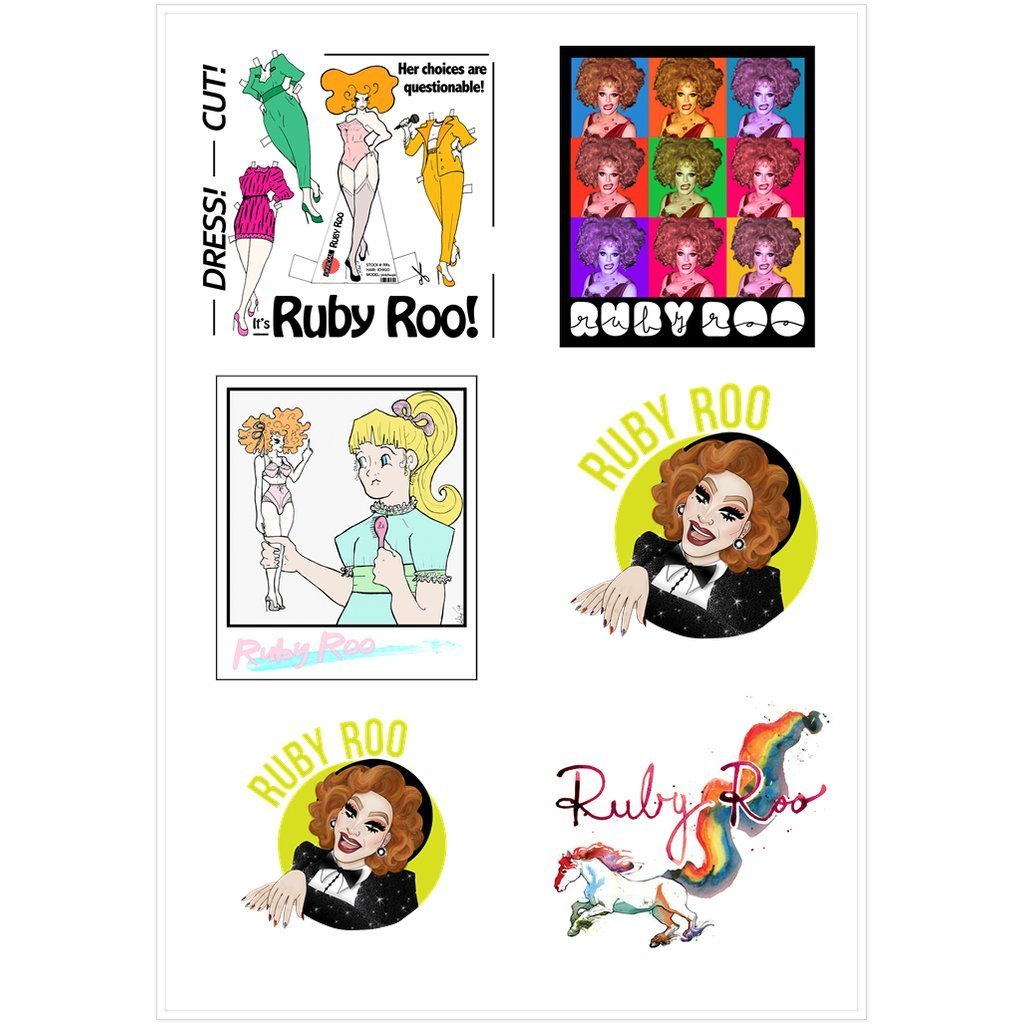 RUBY ROO MULTI STICKER SHEET – dragqueenmerch